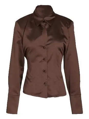 8 BY YOOX Cut-out Fitted Blouse Shirt - Brown