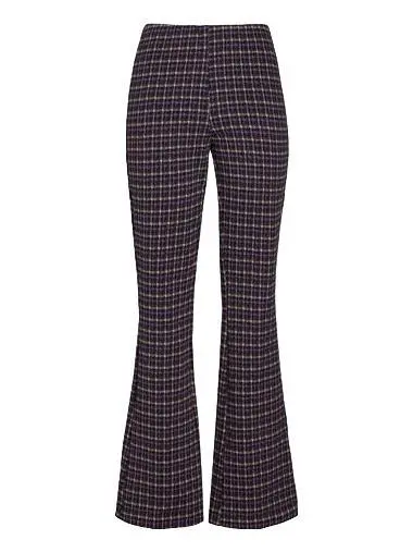 8 BY YOOX High-waisted Houndstooth Flared Pants - Purple