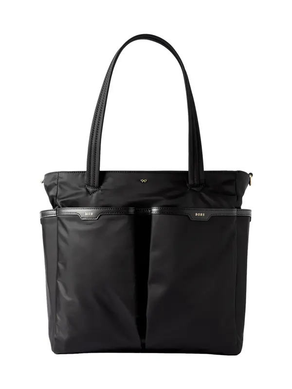 ANYA HINDMARCH Baby Leather-trimmed Econyl Tote - Black