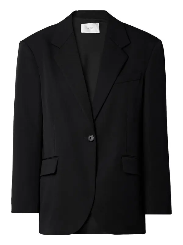 THE ROW Viper Wool-twill Blazer - Black