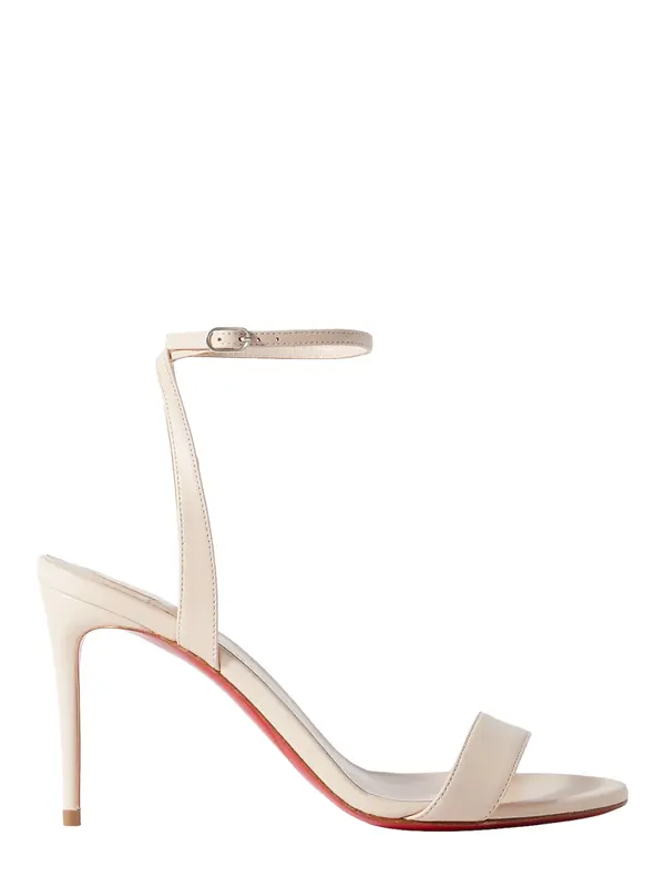CHRISTIAN LOUBOUTIN Loubigirl 85 Leather Sandals - Neutrals