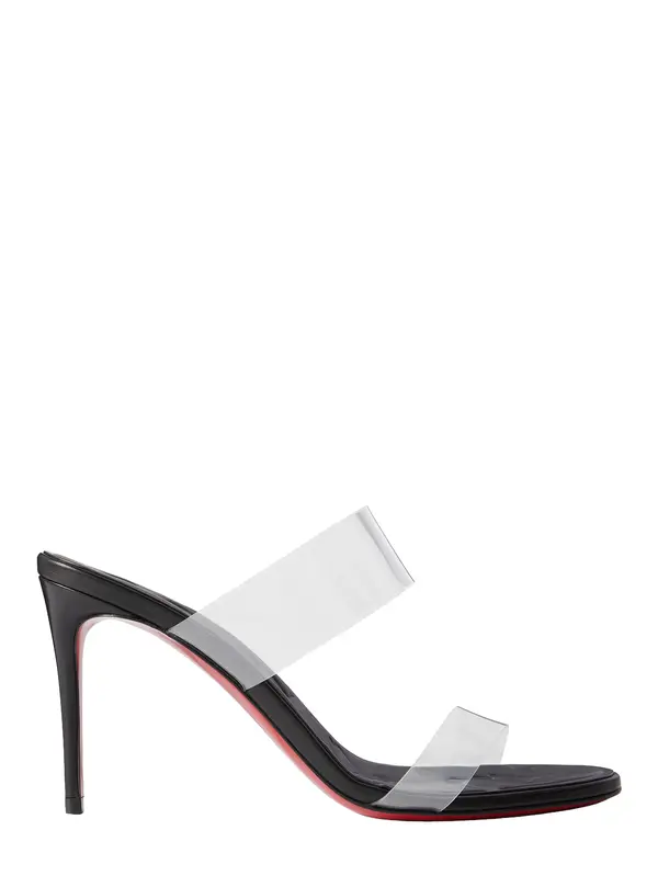 CHRISTIAN LOUBOUTIN Just Loubi 85 Pvc Mules - Black