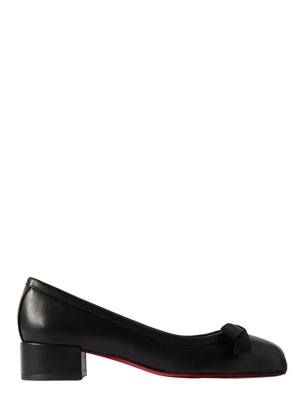 CHRISTIAN LOUBOUTIN Mamaflirt 30 Leather Ballet Pumps - Black