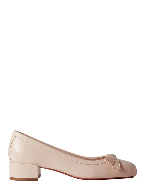 CHRISTIAN LOUBOUTIN Mamaflirt 30 Leather Ballet Pumps - Neutrals