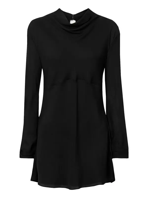 Khaite Vray Cutout Silk-georgette Top - Black