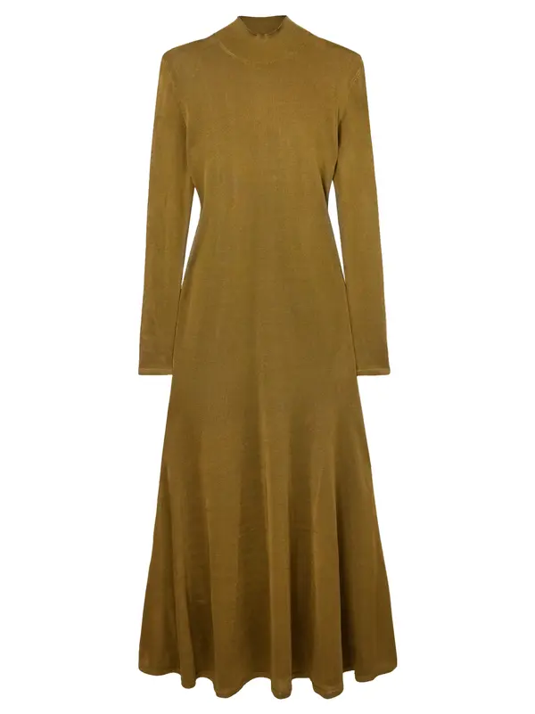 TOM FORD Jersey Turtleneck Gown - Yellow