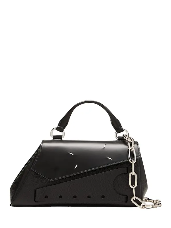 MAISON MARGIELA Snatched Micro Asymmetric Top-handle Bag - Black