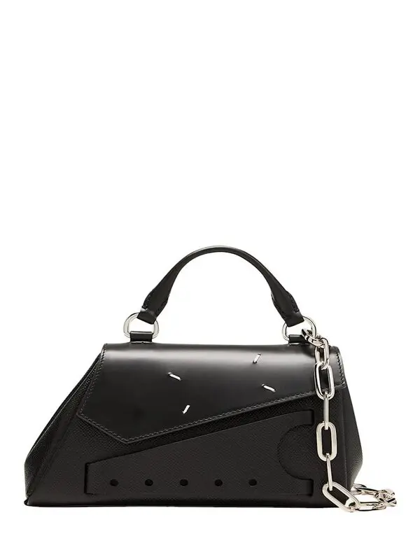 MAISON MARGIELA Snatched Micro Asymmetric Top-handle Bag - Black