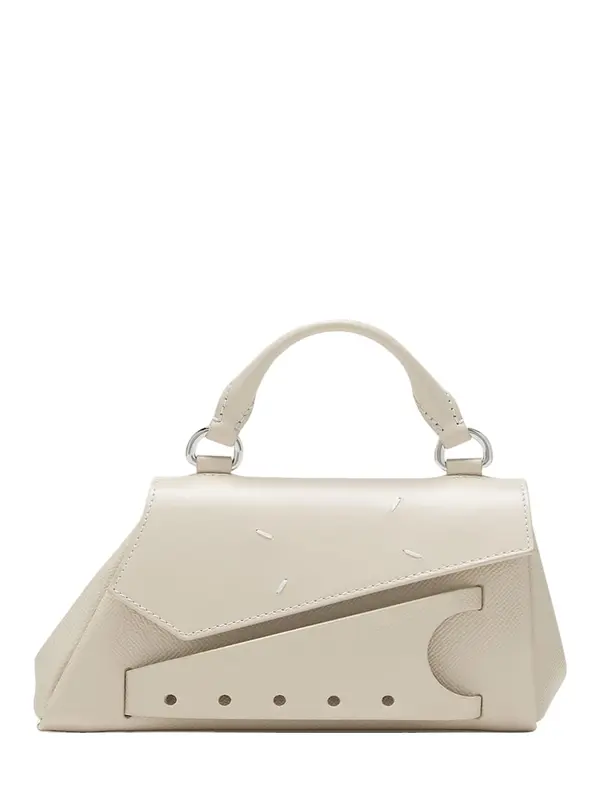 MAISON MARGIELA Snatched Micro Asymmetric Top-handle Bag - Greige