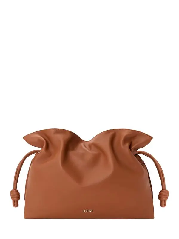 Loewe Flamenco Large Napa Leather Bag - Squirrel
