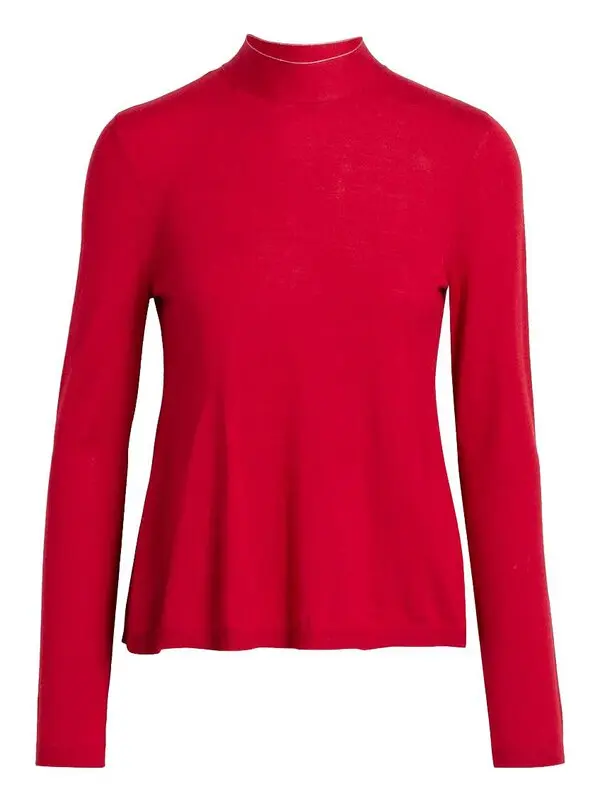 Red Valentino Wool, Silk, And Cashmere-blend Turtleneck Sweater - Red