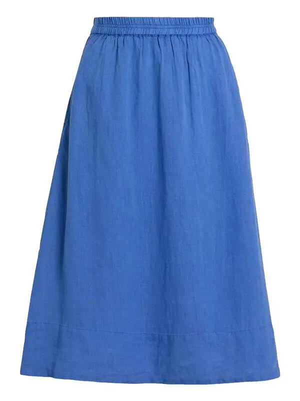 ALEX MILL Maddie Linen Midi Skirt - Cobalt Blue