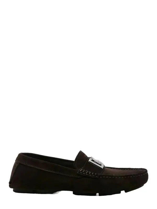 Dolce & Gabbana Logo-plaque Loafers - Brown
