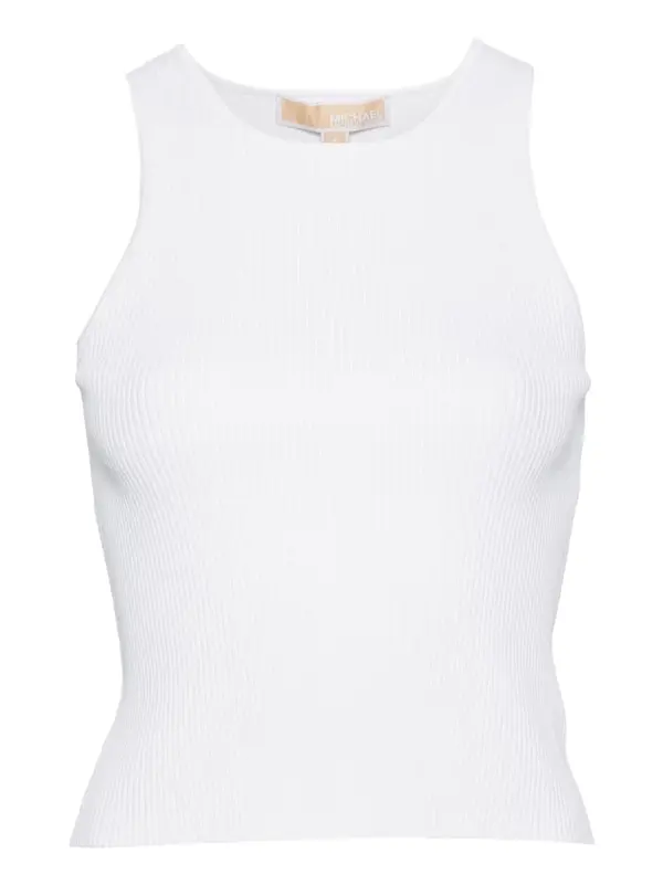 Michael Kors Ribbed Knit Tank Top - White