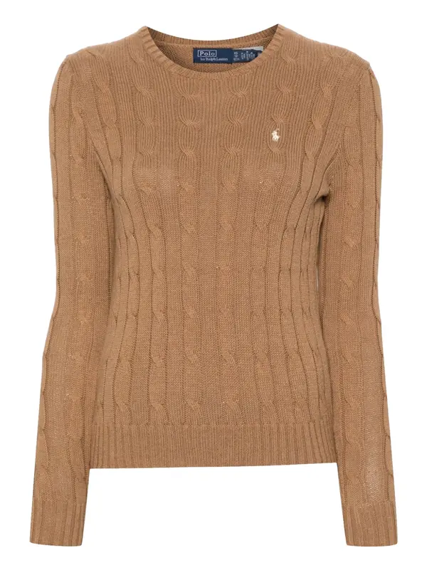 Polo Ralph Lauren Pony Motif Cotton Jumper - Brown