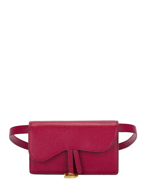 Dior Saddle Belt Bag - Red