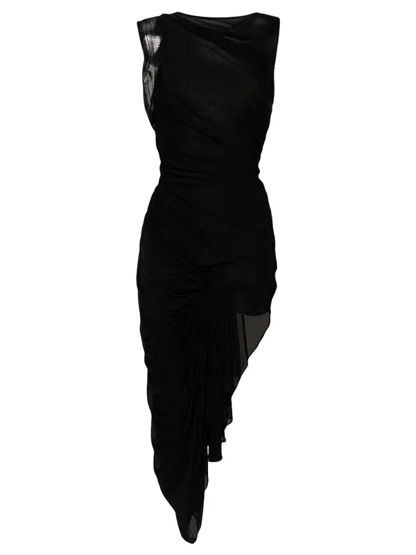 Christopher Esber Galathea Asymmetric Midi Dress - Black