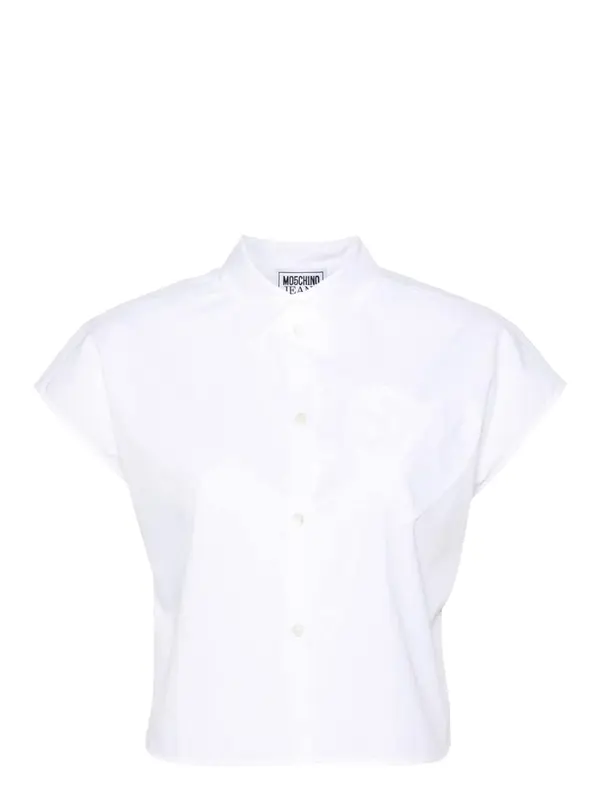 Moschino Heart-patch Poplin Shirt - White