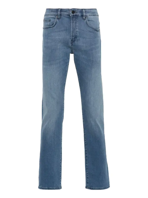 BOSS Mid-rise Straight-leg Jeans - Blue