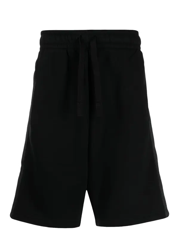 Palm Angels Logo-tape Cotton Track Shorts - Black