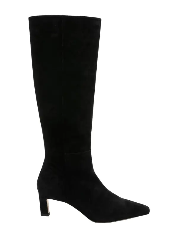 SCAROSSO Kira 50mm Suede Boots - Black