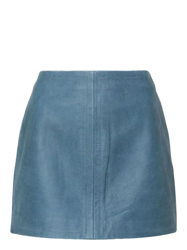 STAND STUDIO Perla Leather Miniskirt - Blue