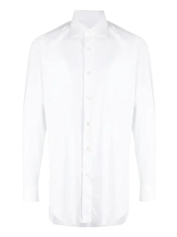 Brioni Long-sleeve Cotton Shirt - White