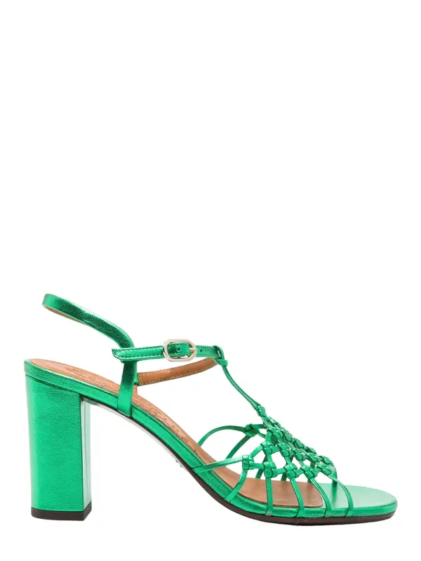 Chie Mihara Bassi 75mm Leather Sandals - Green