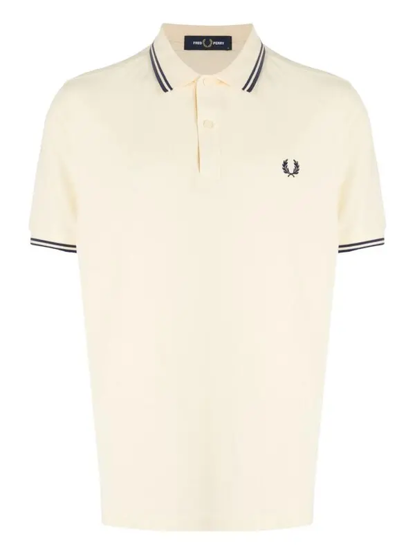 Fred Perry Laurel Wreath-embroidered Cotton Polo Shirt - Yellow