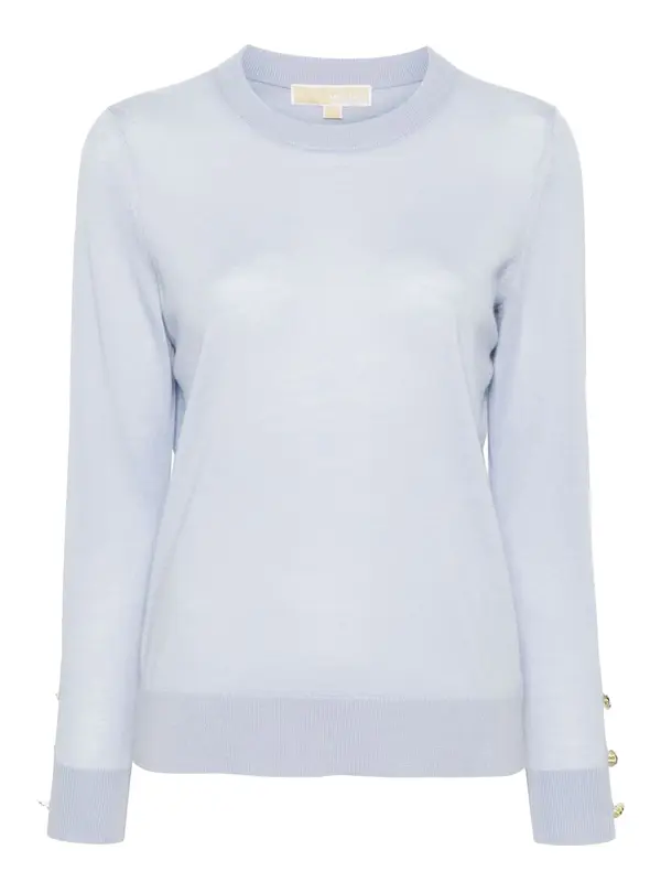 Michael Kors Fine-knit Merino Wool Jumper - Blue
