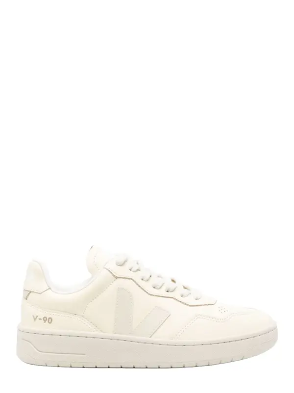 VEJA V-90 Leather Sneakers - Yellow