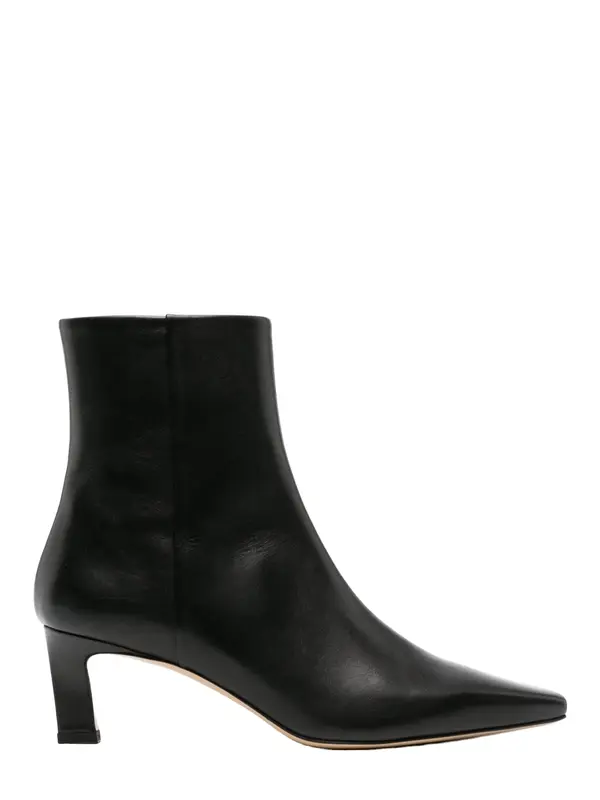 SCAROSSO Kitty 50mm Leather Boots - Black