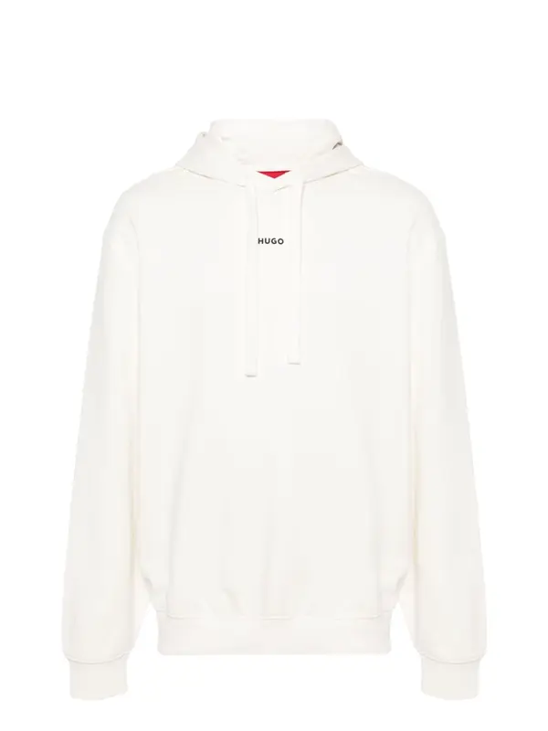 Hugo Logo-print Hoodie - Neutrals
