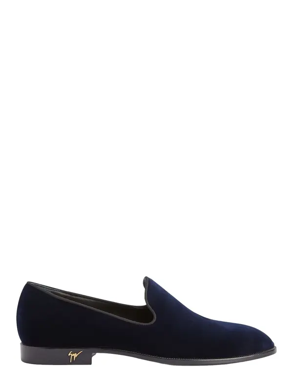 GIUSEPPE ZANOTTI Gatien Velvet Loafers - Blue