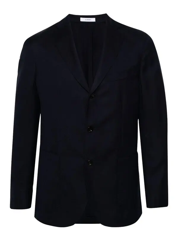 Boglioli Notched-lapels Single-breasted Blazer - Blue