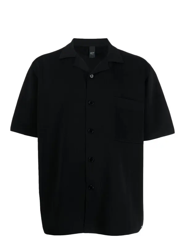 ALPHA TAURI Patch-pocket Button-up Shirt - Black