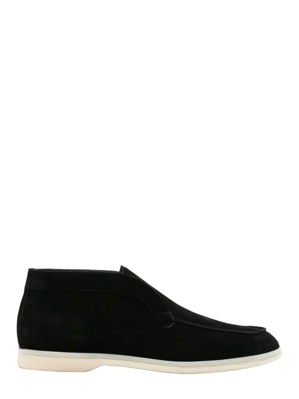 SCAROSSO Leonardo Suede Boots - Black