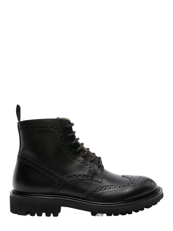 SCAROSSO Thomas Leather Boots - Black