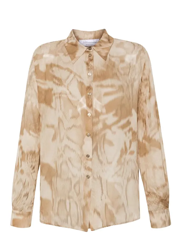 Blumarine Graphic Print Shirt - Brown