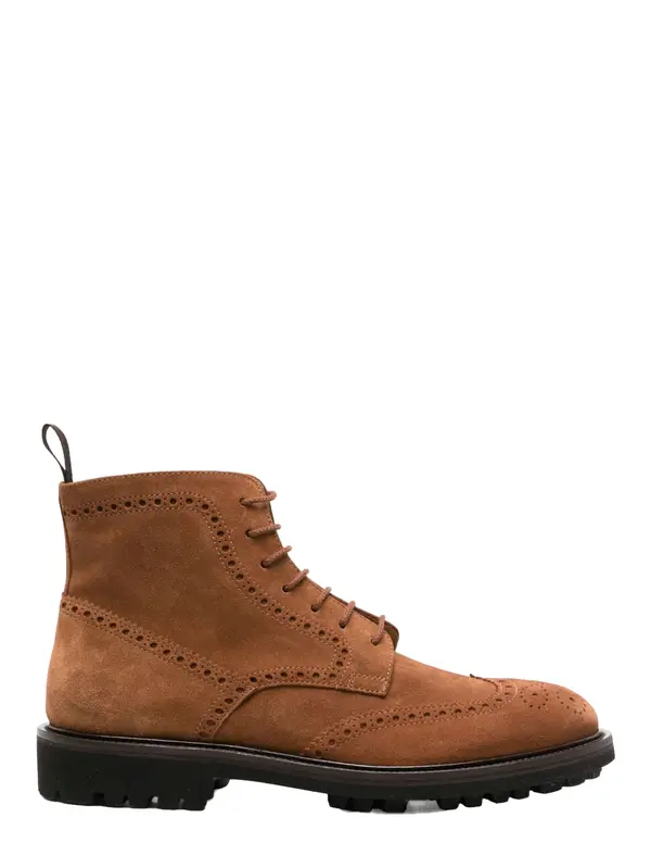 SCAROSSO Thomas Suede Boots - Brown