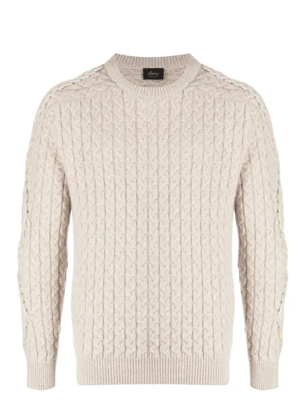 Brioni Cable-knit Jumper - Brown