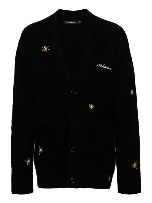 NAHMIAS Sunshine Logo-embroidered Cardigan - Black