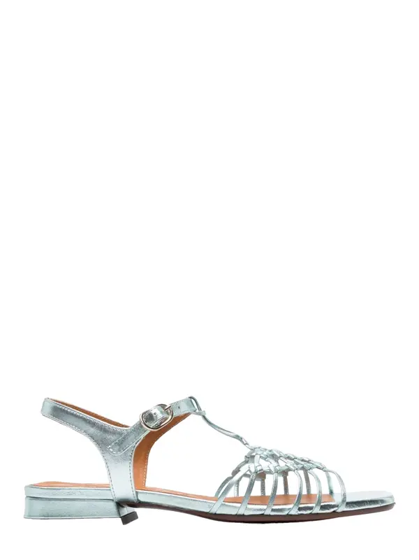 Chie Mihara Tante Metallic Leather Sandals - Blue