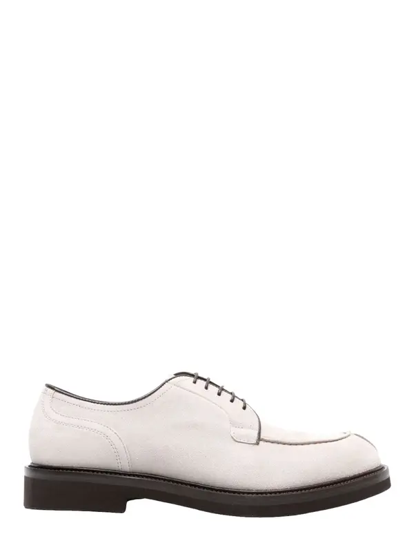 SCAROSSO Mario Suede Derby Shoes - Neutrals