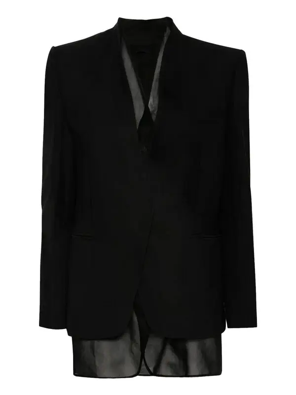 Brunello Cucinelli Layered Single-breasted Blazer - Black