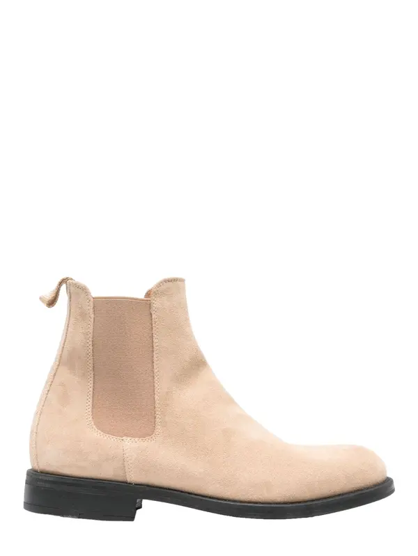 SCAROSSO Claudia Suede Chelsea Boots - Neutrals