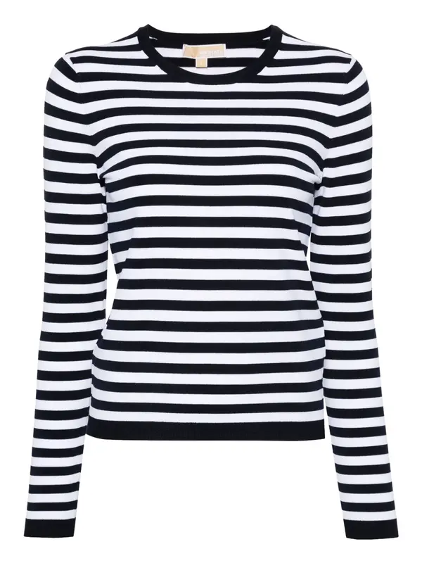 Michael Kors Striped Fine-knit Jumper - White