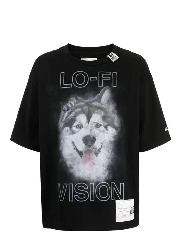 Mihara Yasuhiro Graphic-print Cotton T-shirt - Black