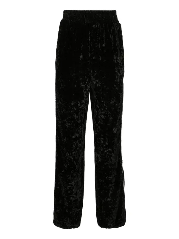 Amiri Crushed Velvet Track Pants - Black