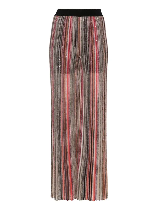 Missoni Sequin-embellished Flared Trousers - Black